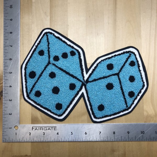 Large Dice Patch -Blue | Theatre Garage