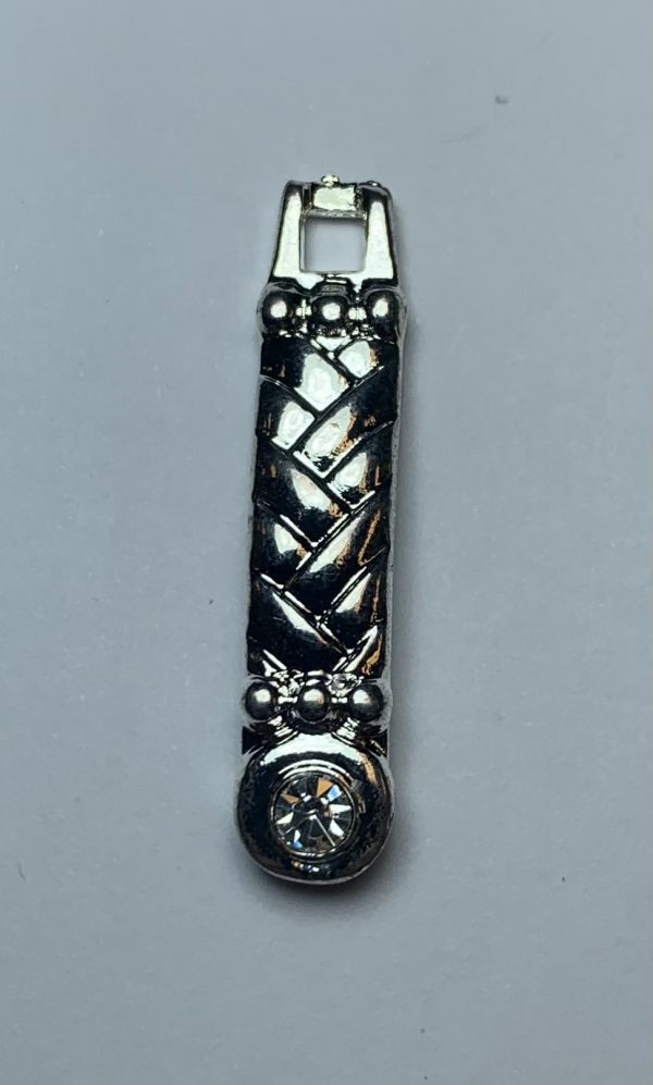 Silver Rhinestone Zipper Pull | Theatre Garage