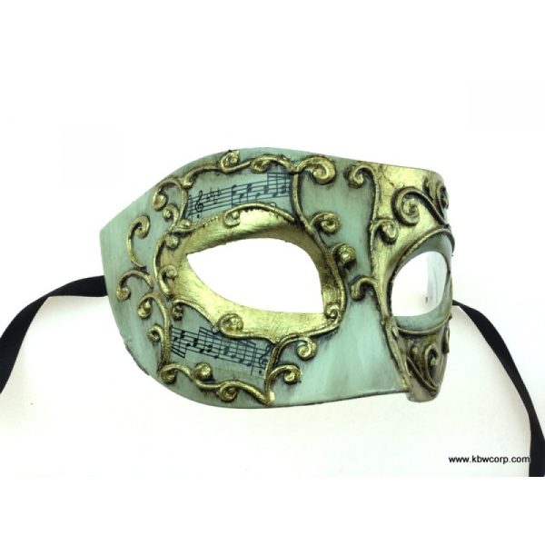 Gold Music Note Venetian Mask | Theatre Garage