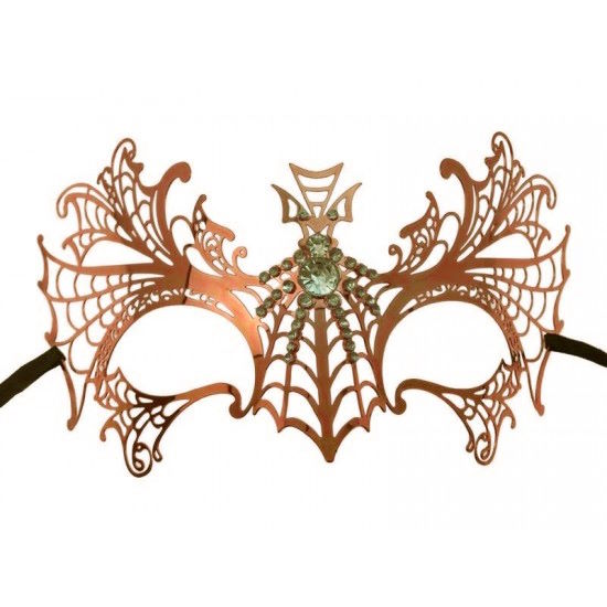 Rose Gold Spider Metal Filigree Mask | Theatre Garage